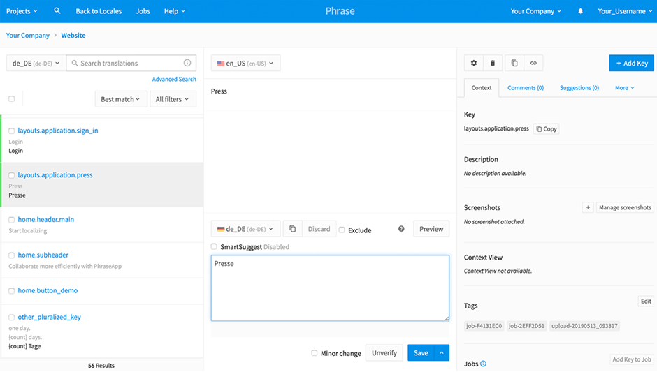 Phrase (formerly PhraseApp) in Action